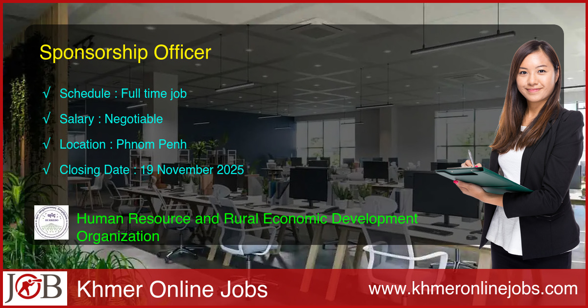Sponsorship Officer for Human Resource and Rural Economic Development Organization