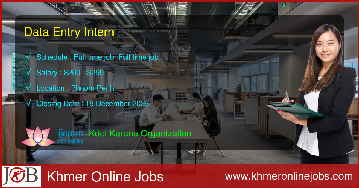 Data Entry Intern for Kdei Karuna Organizaiton