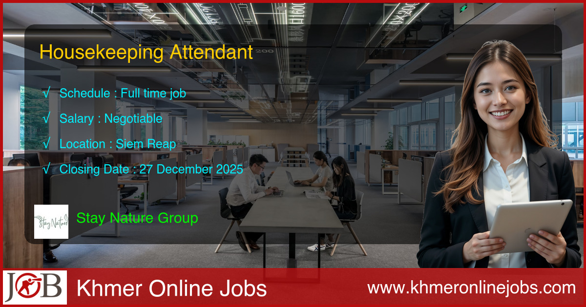 Housekeeping Attendant for Stay Nature Group