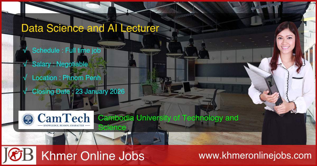 Data Science and AI Lecturer for Cambodia University of Technology and ...
