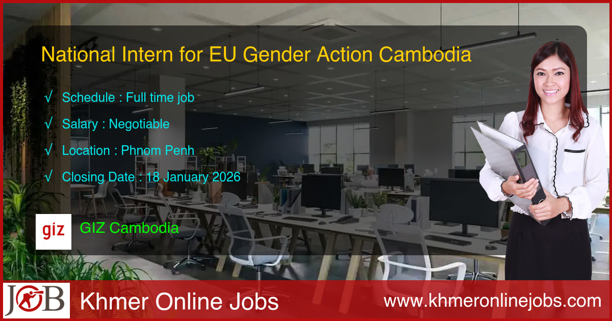 National Intern for EU Gender Action Cambodia for GIZ Cambodia