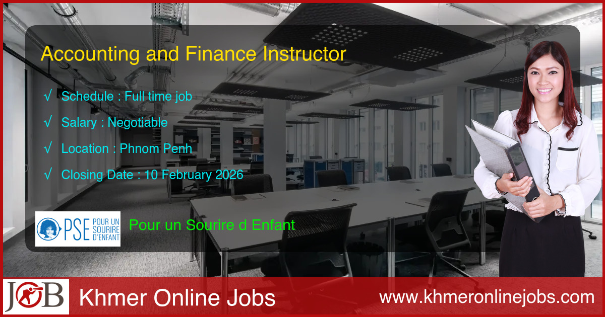 Accounting and Finance Instructor for Pour un Sourire d Enfant