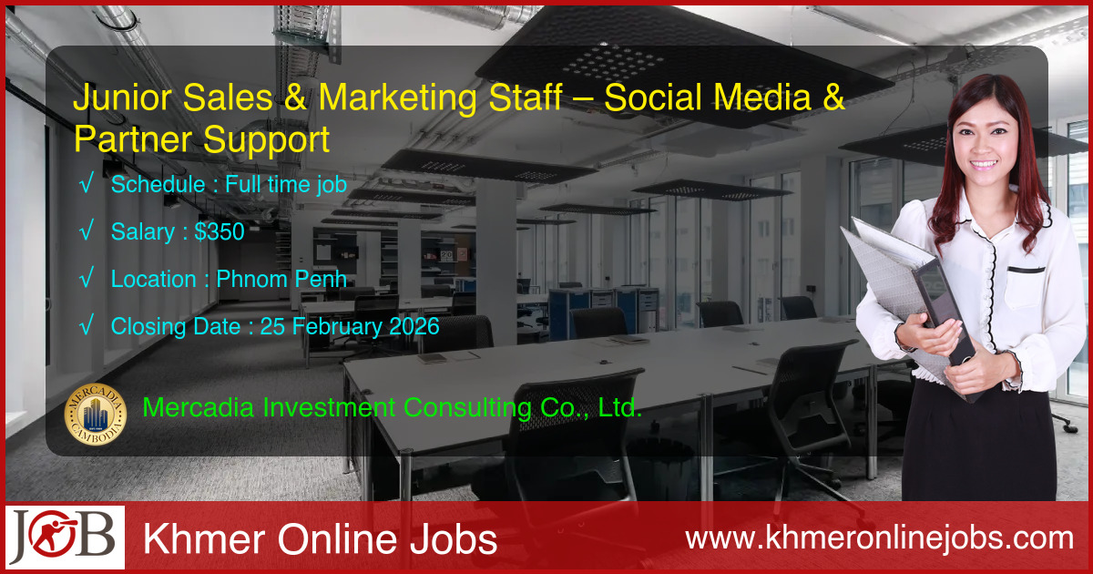Junior Sales & Marketing Staff – Social Media & Partner Support for ...