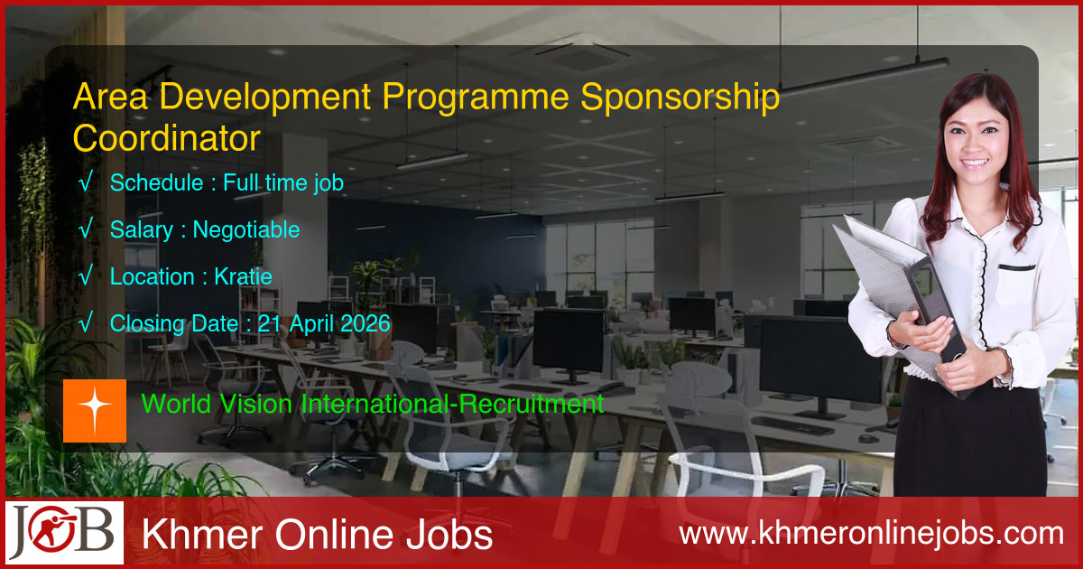 Area Development Programme Sponsorship Coordinator for World Vision ...